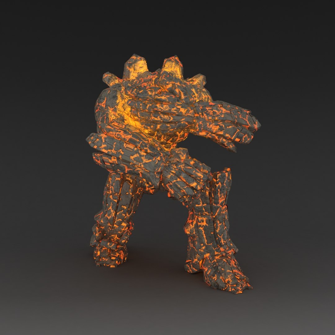 Rigged Character Animation Golem Max