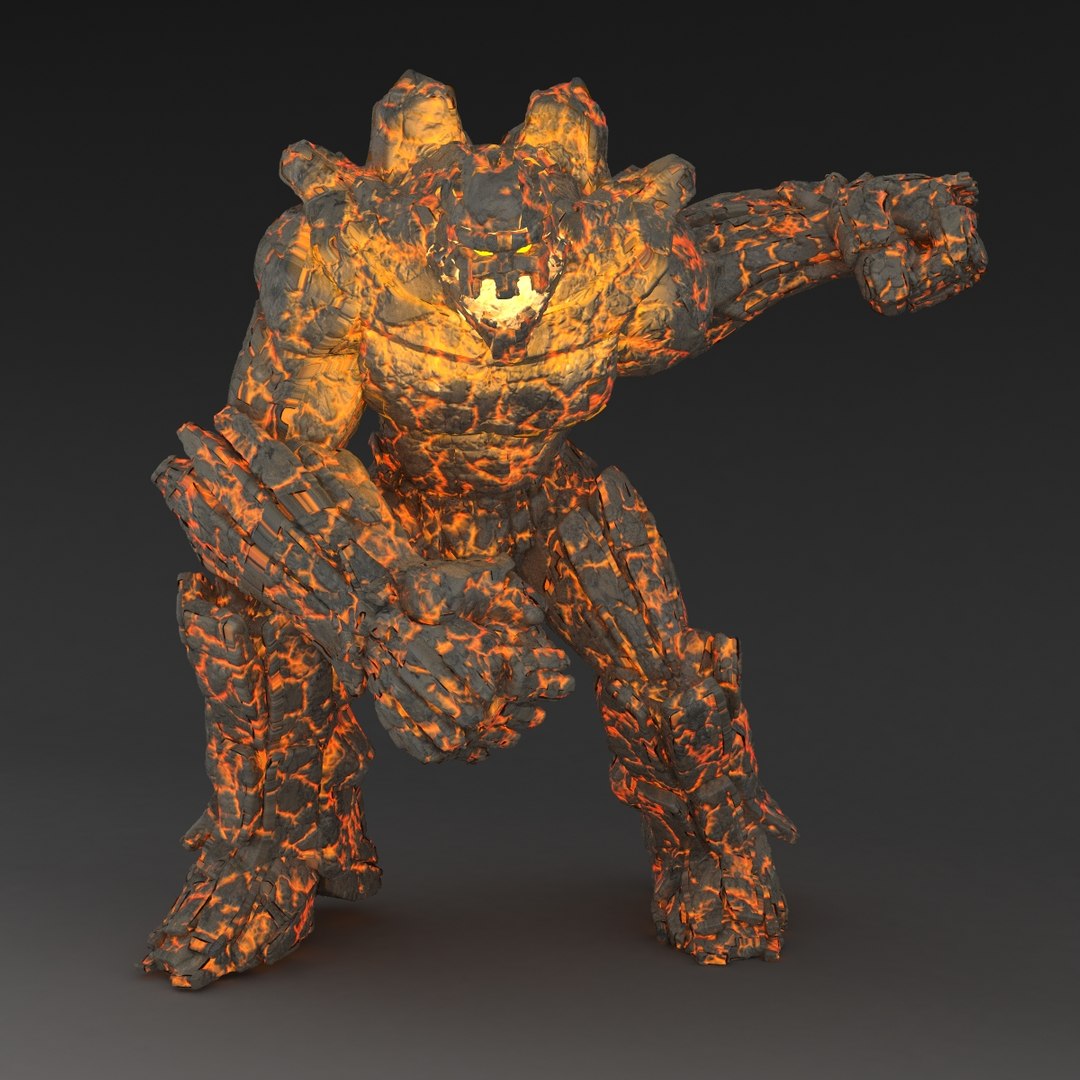 Rigged Character Animation Golem Max