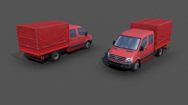 3D Mercedes Sprinter DoubleCab Dropside 2016 model - TurboSquid 1827761