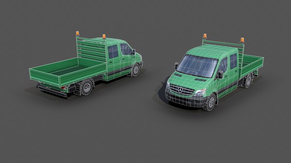 3D Mercedes Sprinter DoubleCab Dropside 2016 model - TurboSquid 1827761