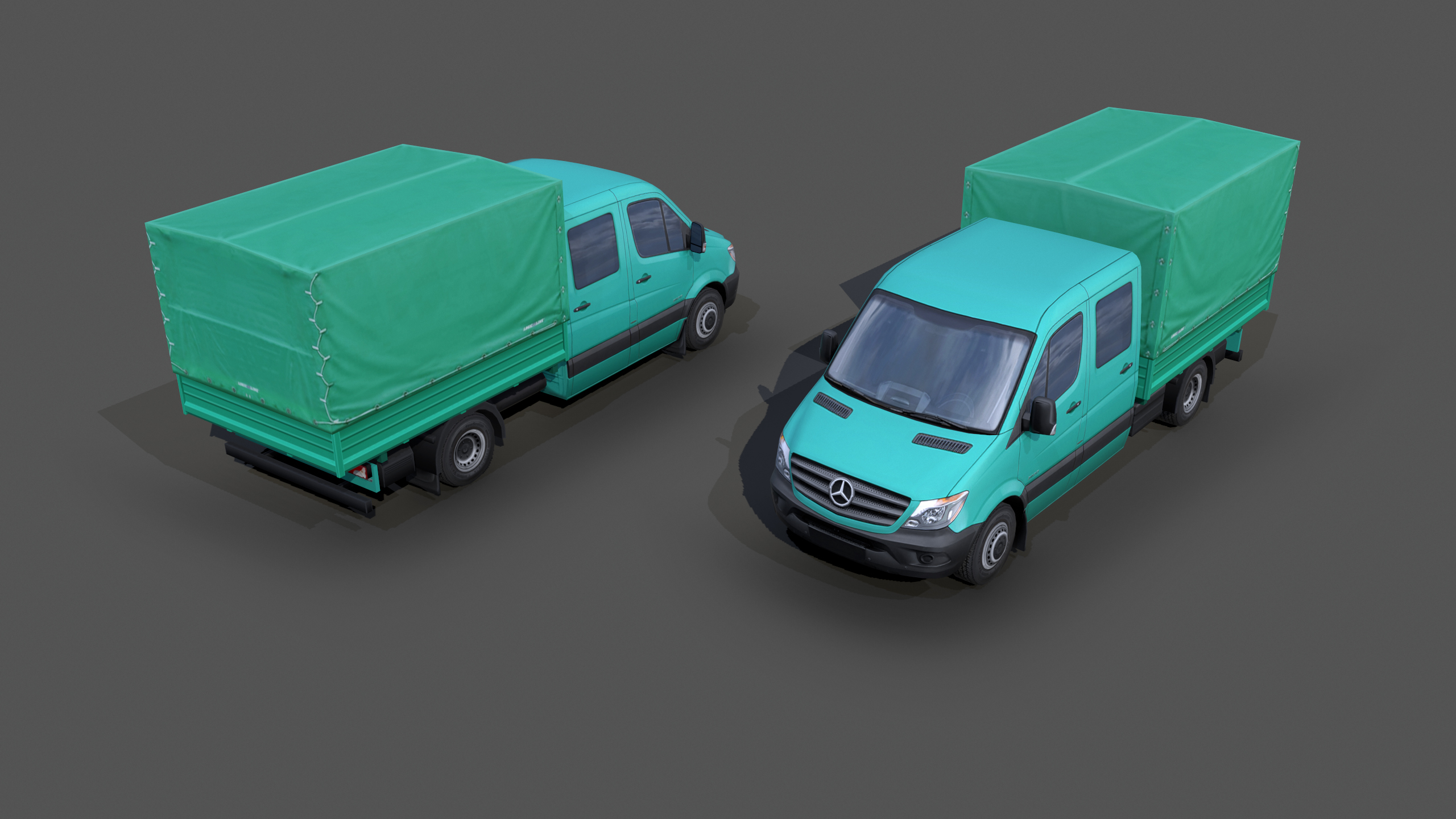 3D Mercedes Sprinter DoubleCab Dropside 2016 model - TurboSquid 1827761