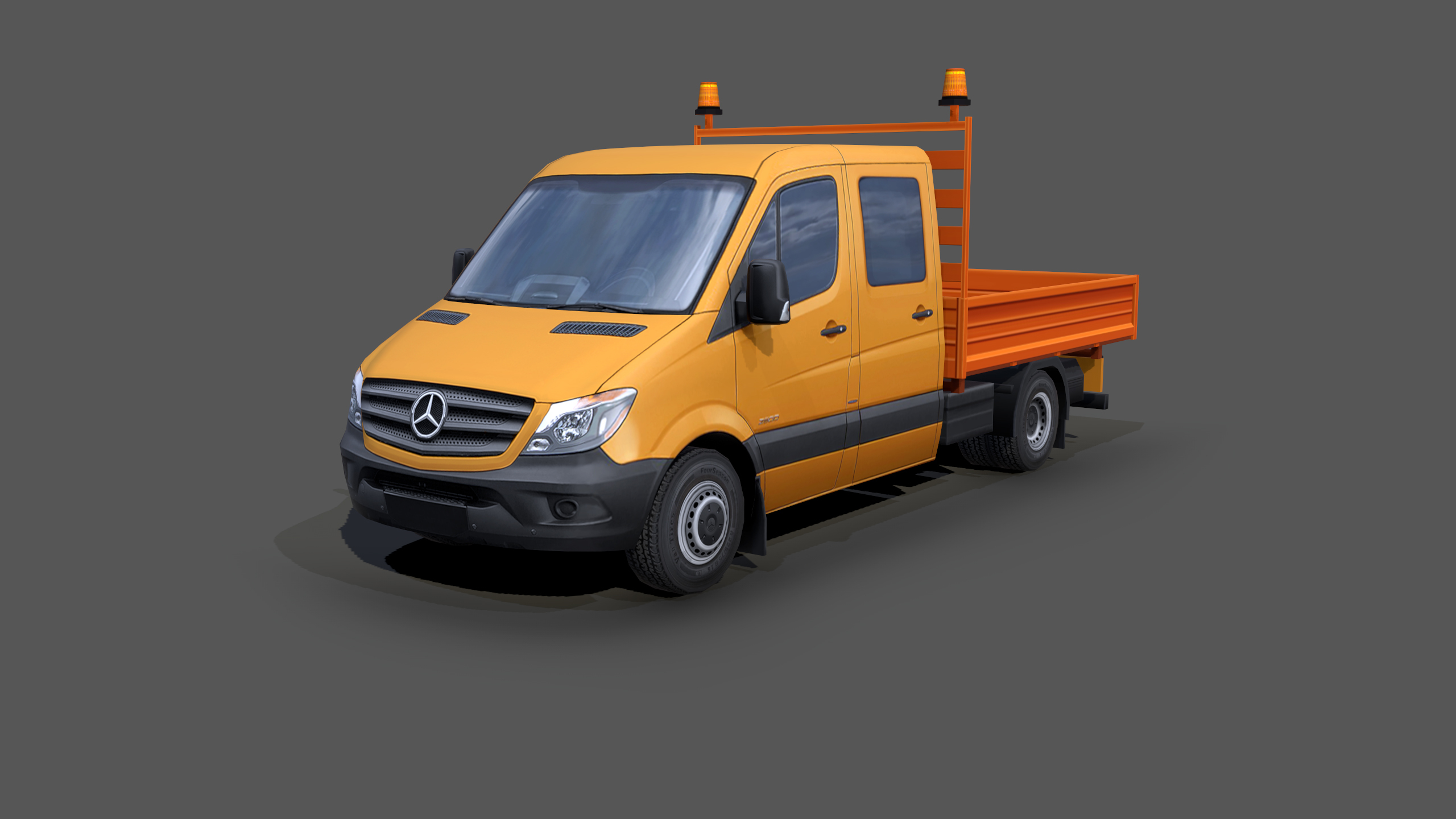 3D Mercedes Sprinter DoubleCab Dropside 2016 model - TurboSquid 1827761