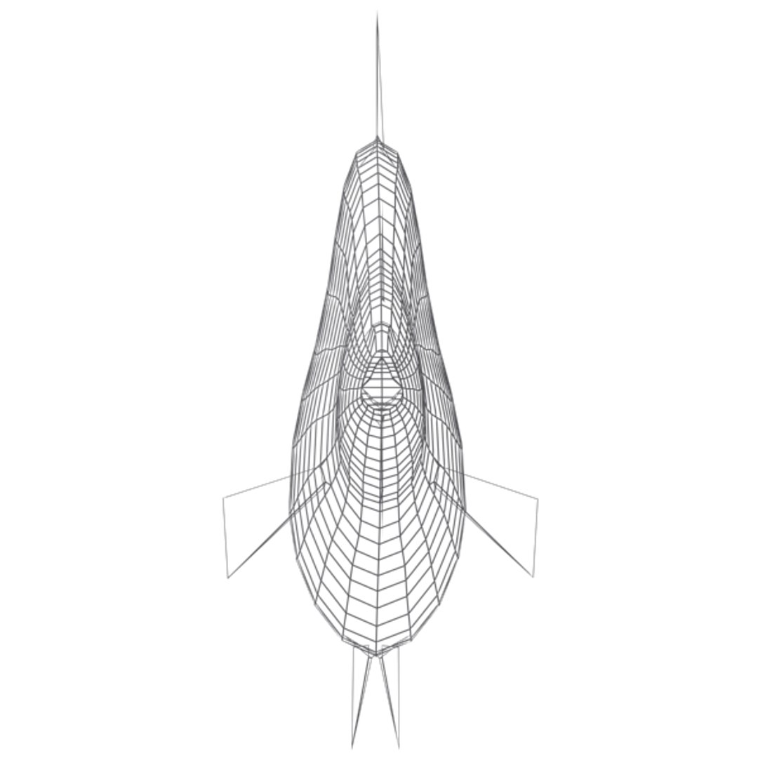 3d bream mesh bones model