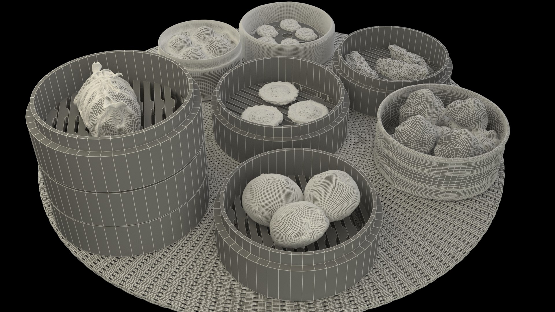 3D Model Chinese Dim Sum - TurboSquid 2289781