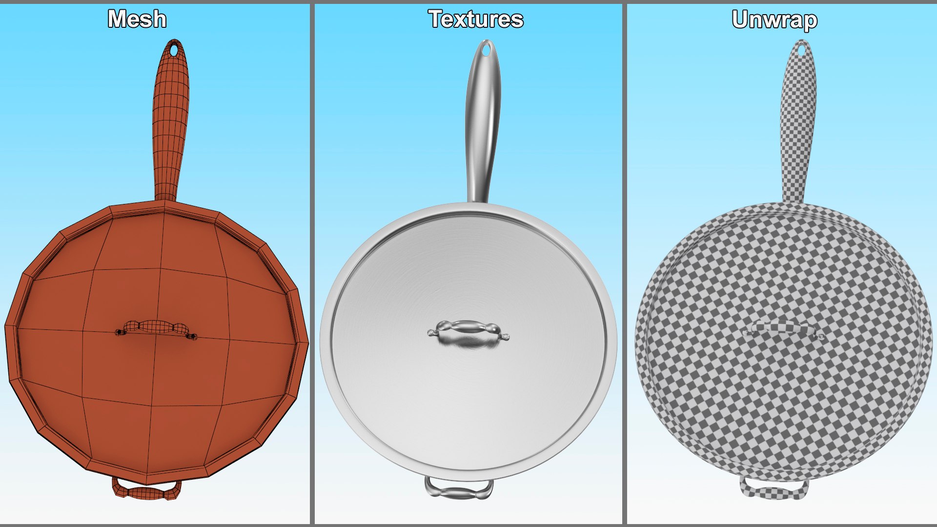 Aluminum Frying Pan Model - TurboSquid 2128838
