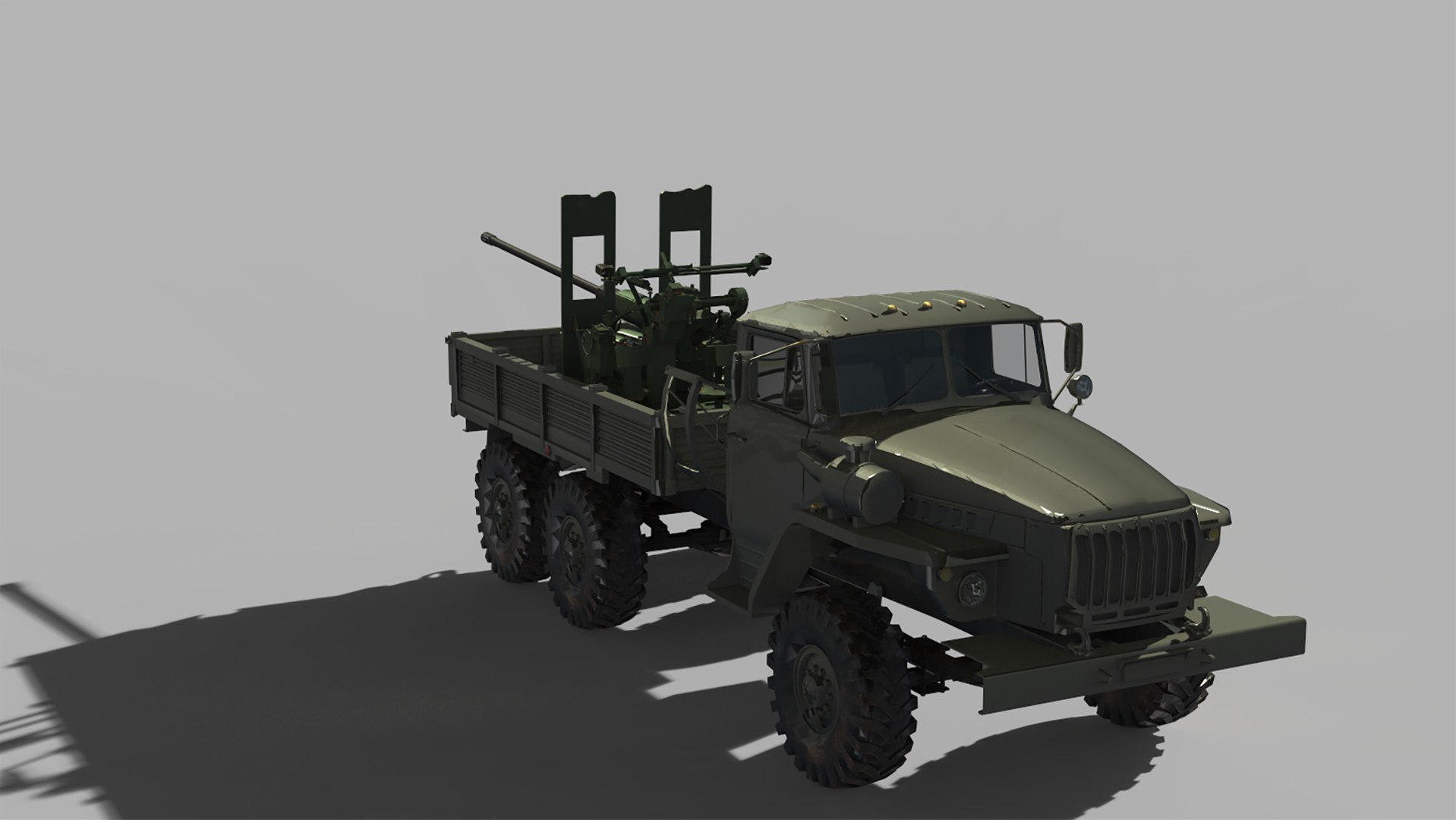 URAL-AZP-S60 57mm 3D - TurboSquid 2145426