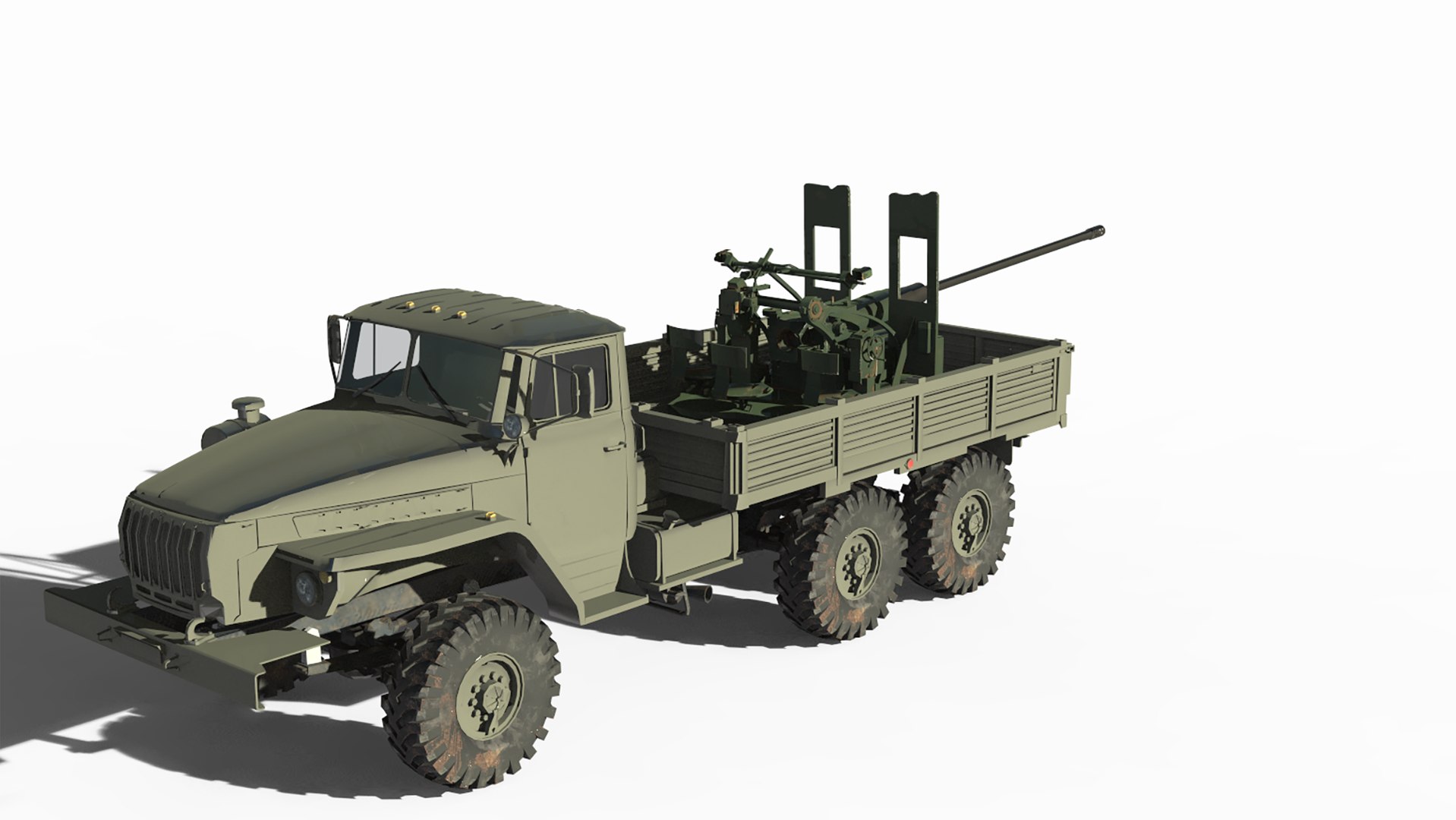 URAL-AZP-S60 57mm 3D - TurboSquid 2145426