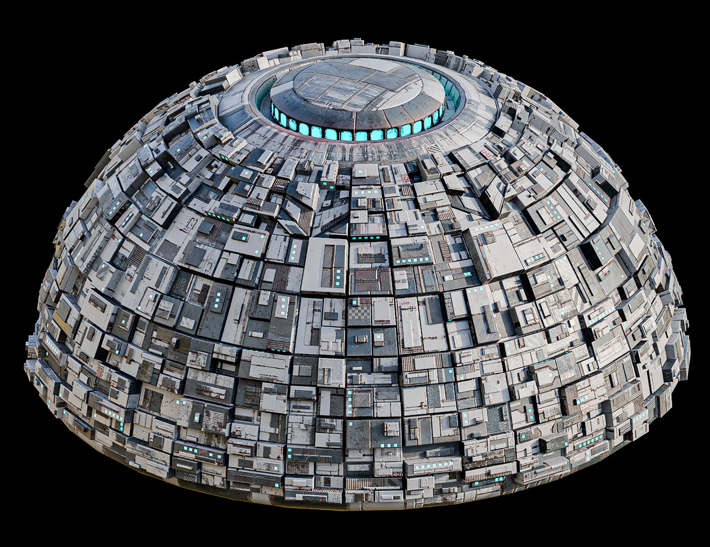 Sci-Fi Base Semisphere Sphere Hemisphere Model - TurboSquid 2072473