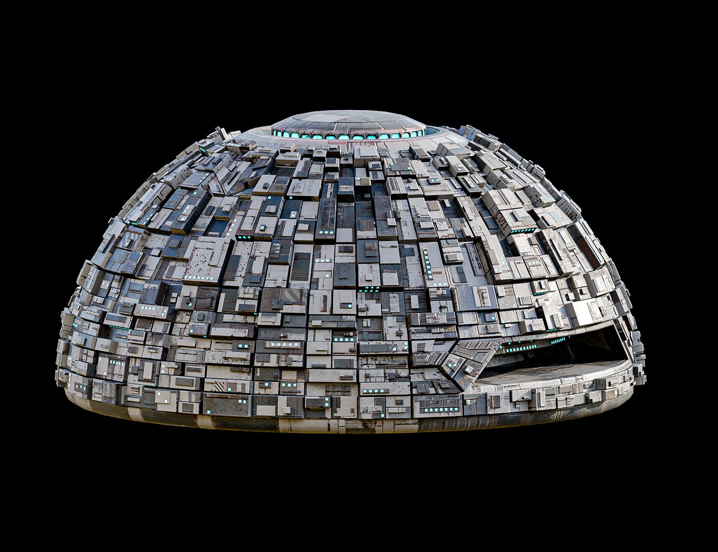 modelo 3d Sci-Fi Base Semisphere Sphere Hemisphere - TurboSquid 2072473