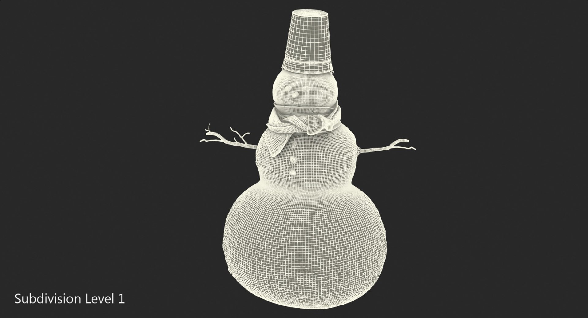 3D Christmas Snowman Snow - TurboSquid 1358176