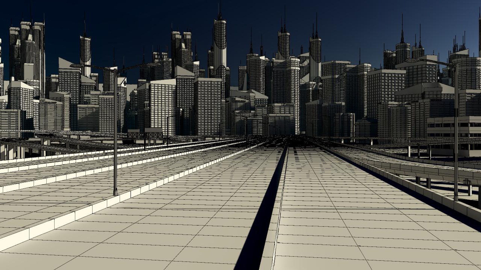 Freeway City Environment Road Model - TurboSquid 1339701