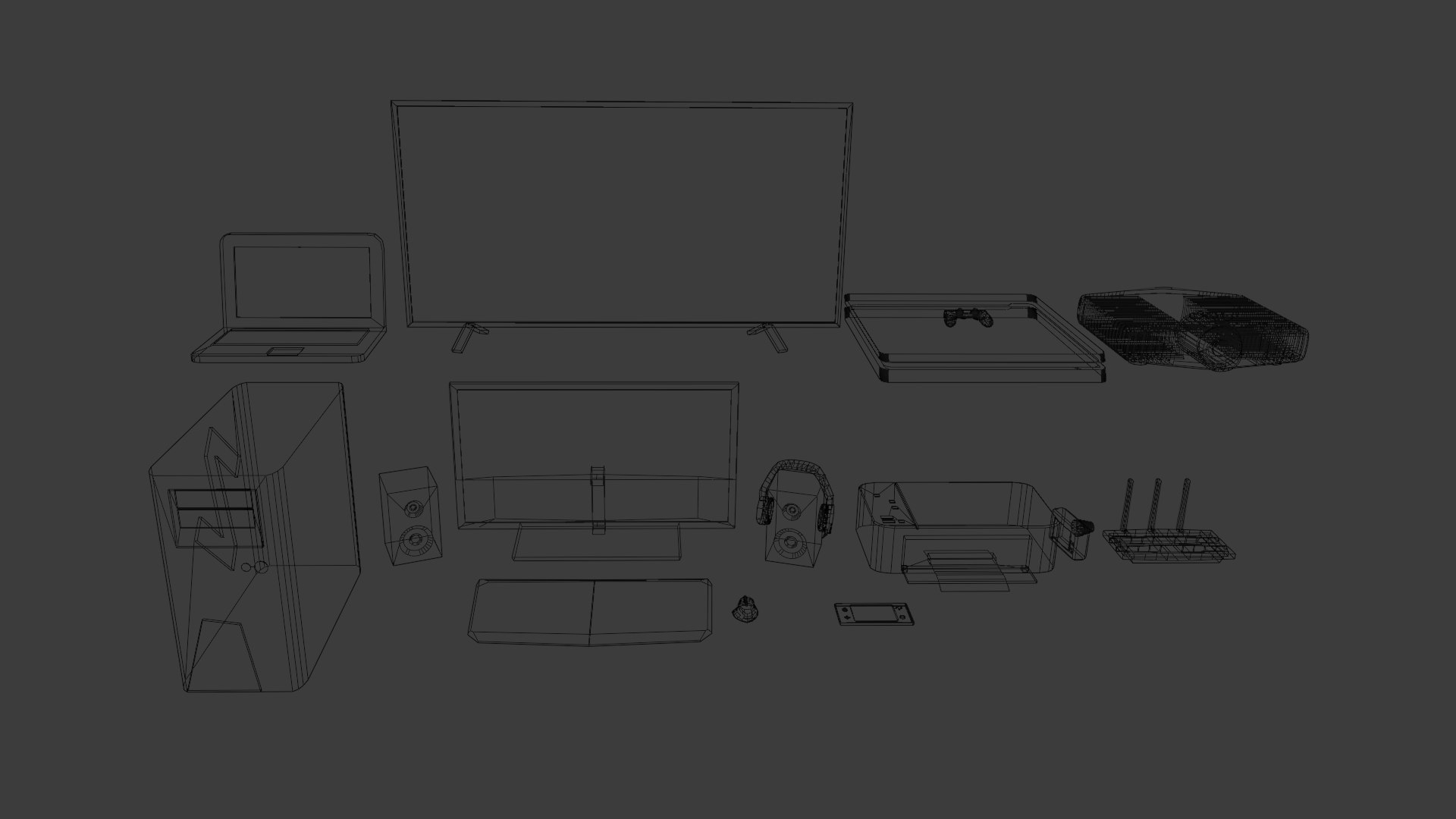 3D Low Poly Electronic Pack - TurboSquid 1742622