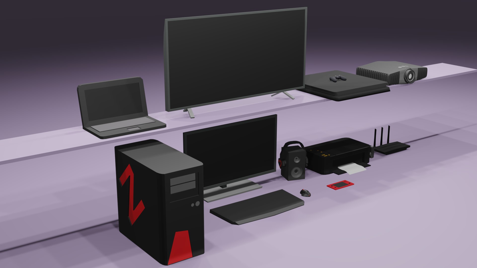 3D Low Poly Electronic Pack - TurboSquid 1742622