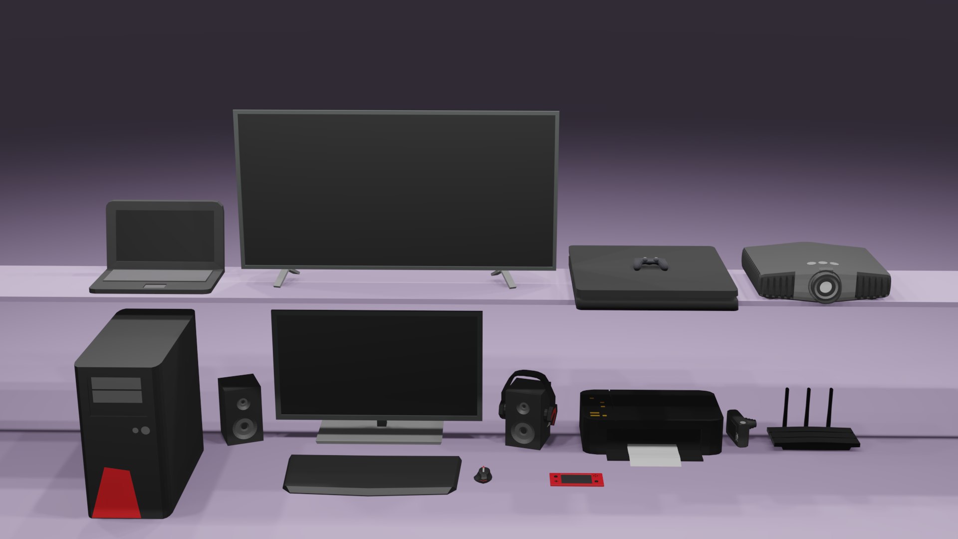 3D Low Poly Electronic Pack - TurboSquid 1742622