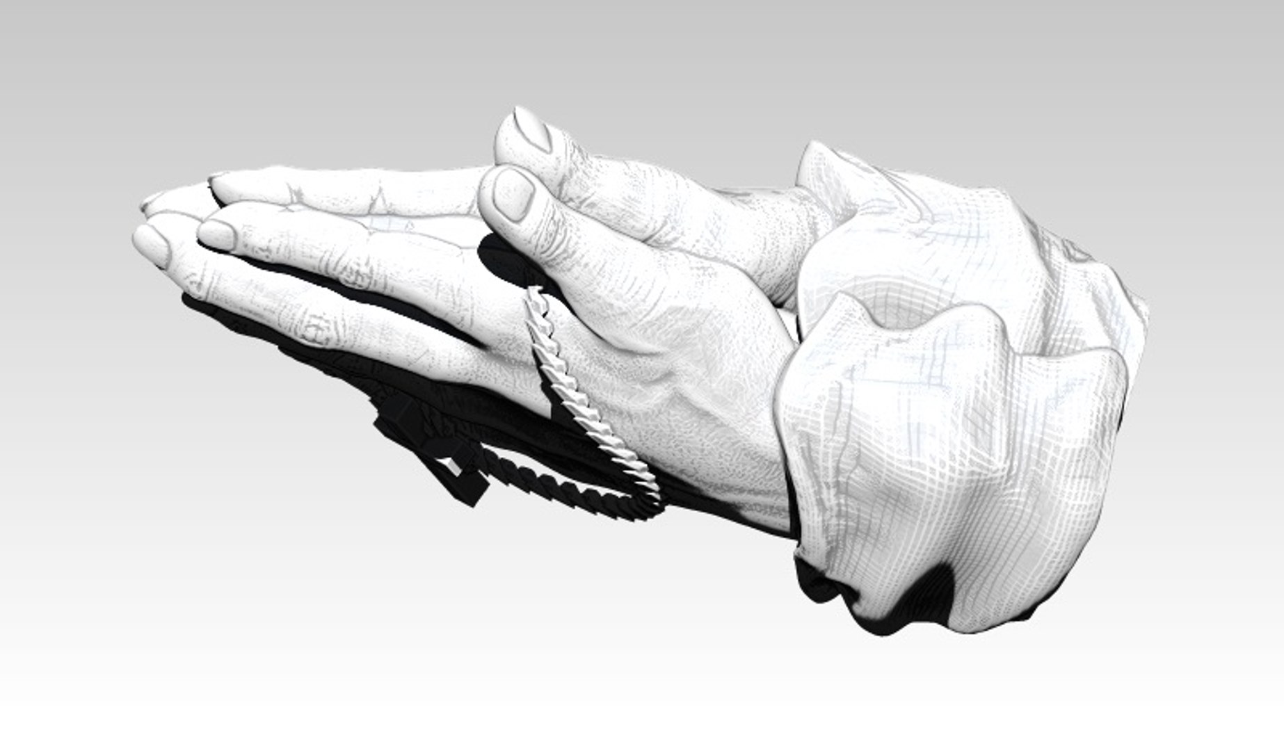 Pray Hand 3D Model - TurboSquid 1423248