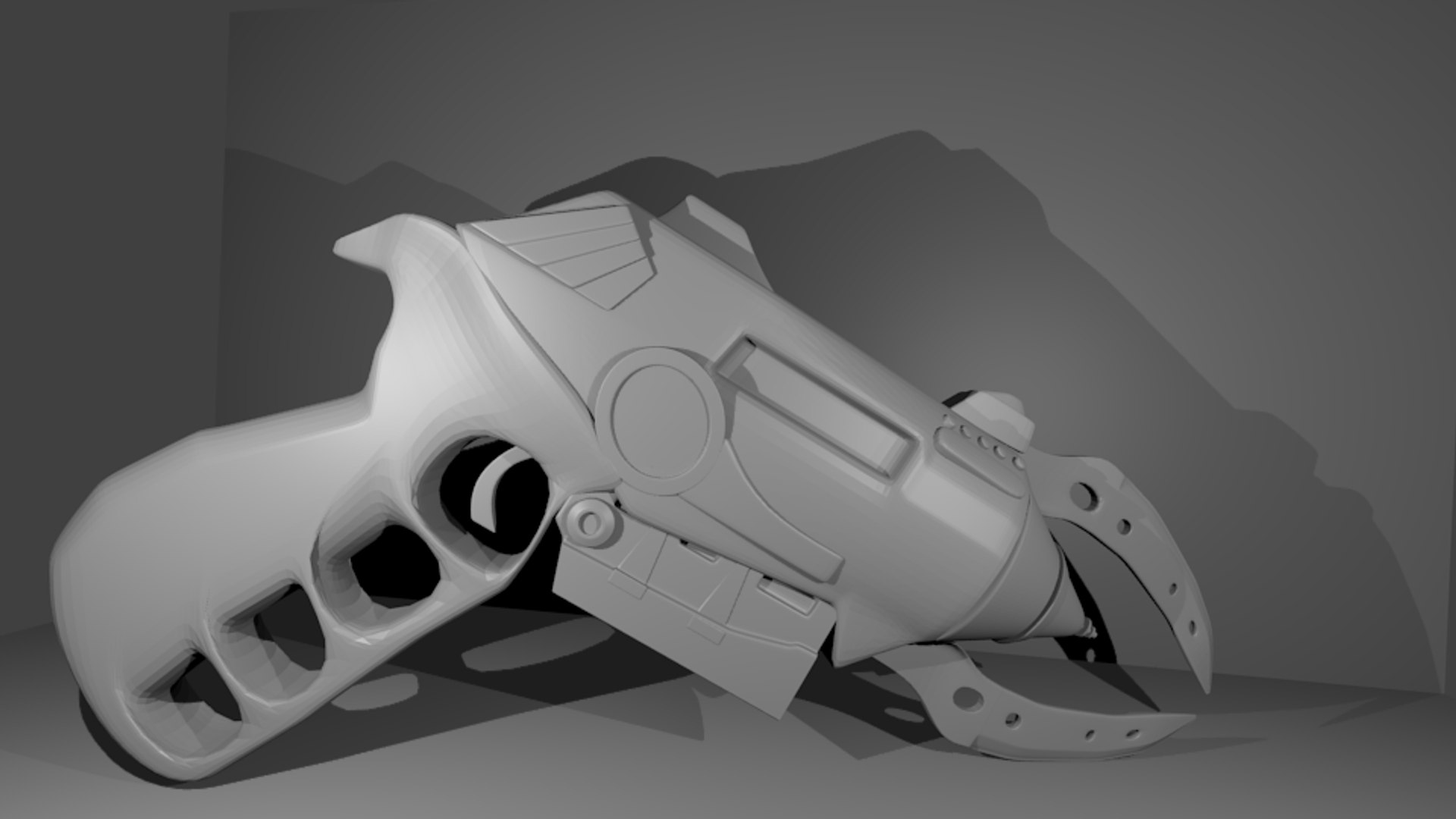 Futuristic Laser Pistol 3d Fbx