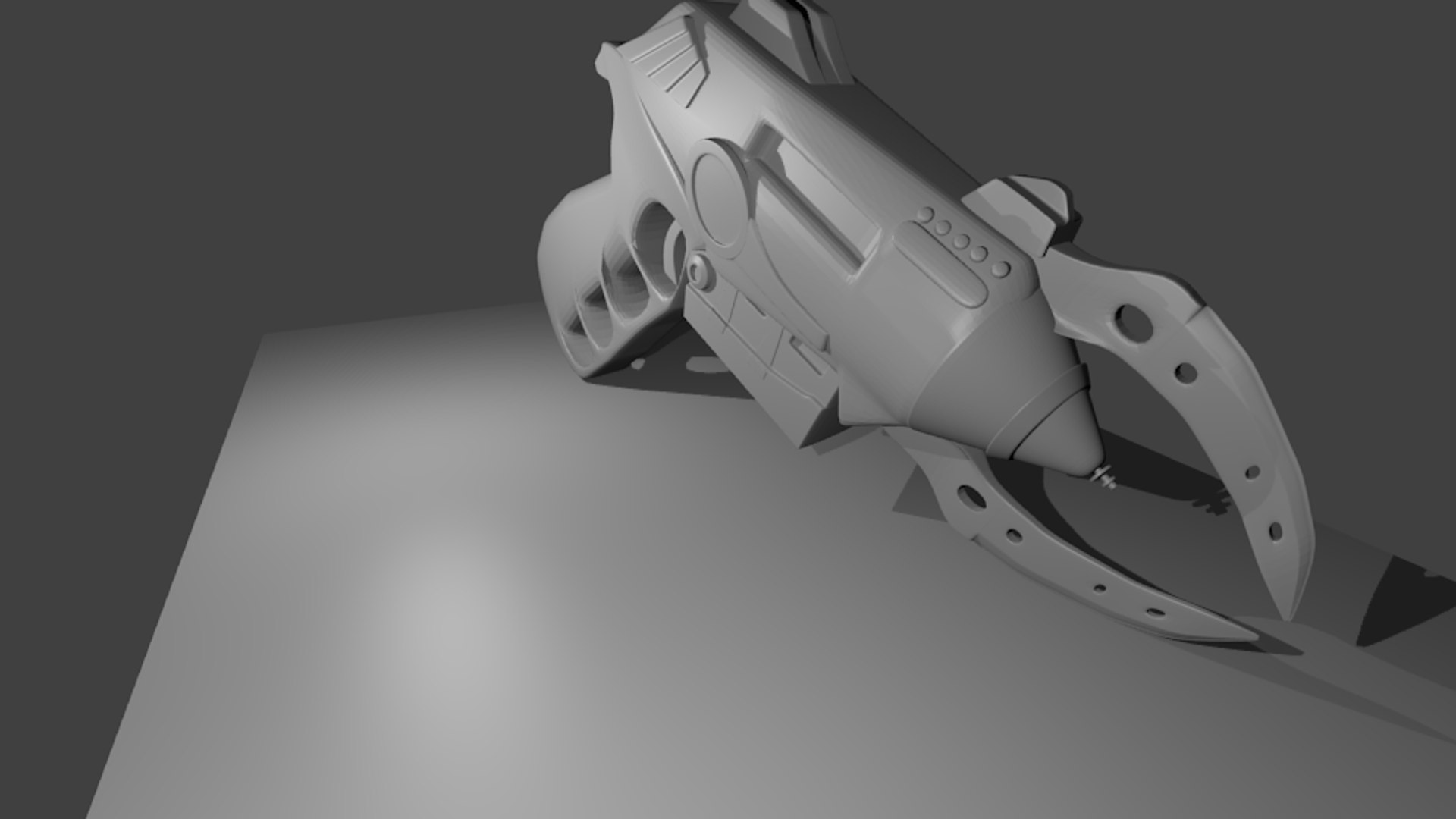 Futuristic Laser Pistol 3d Fbx