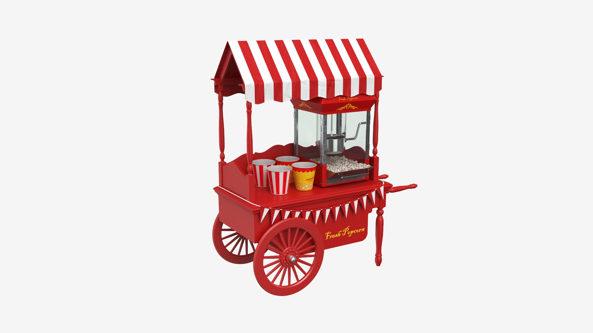 3D Popcorn Cart Car - TurboSquid 1278287
