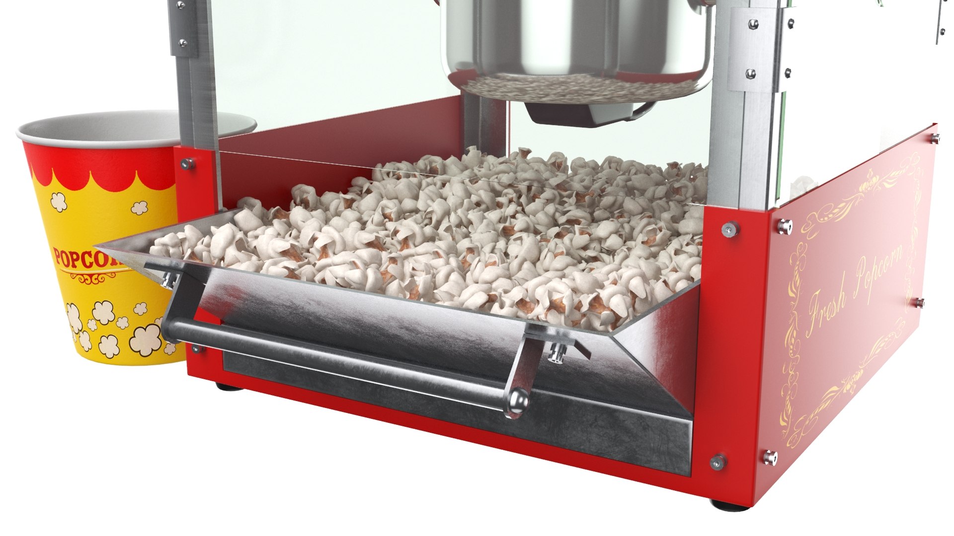 3D Popcorn Cart Car - TurboSquid 1278287