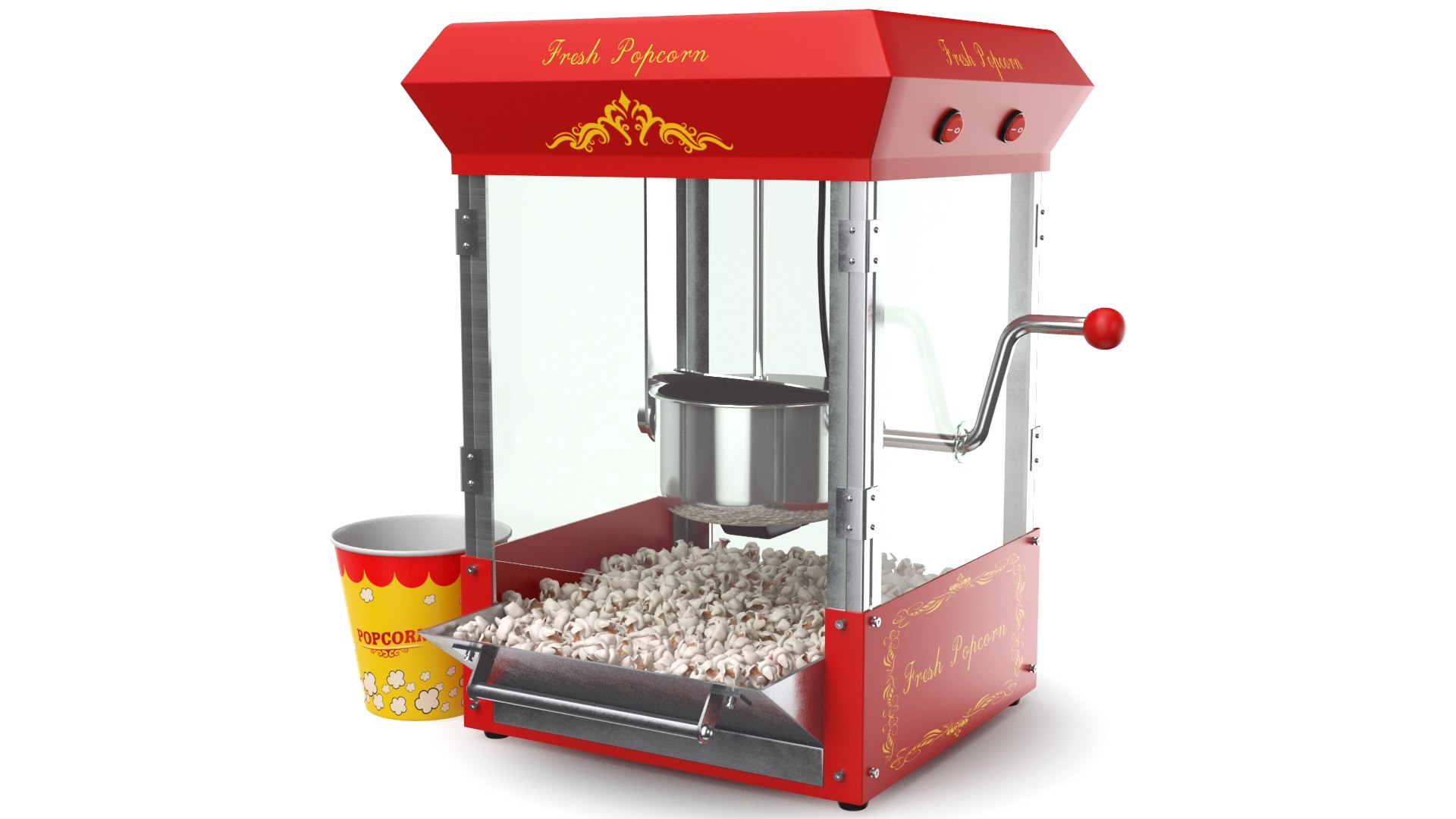 3D Popcorn Cart Car - TurboSquid 1278287