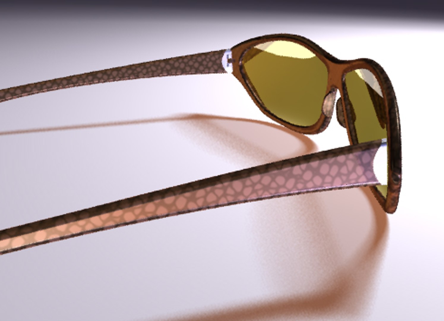 3d tortoise shell sunglasses model