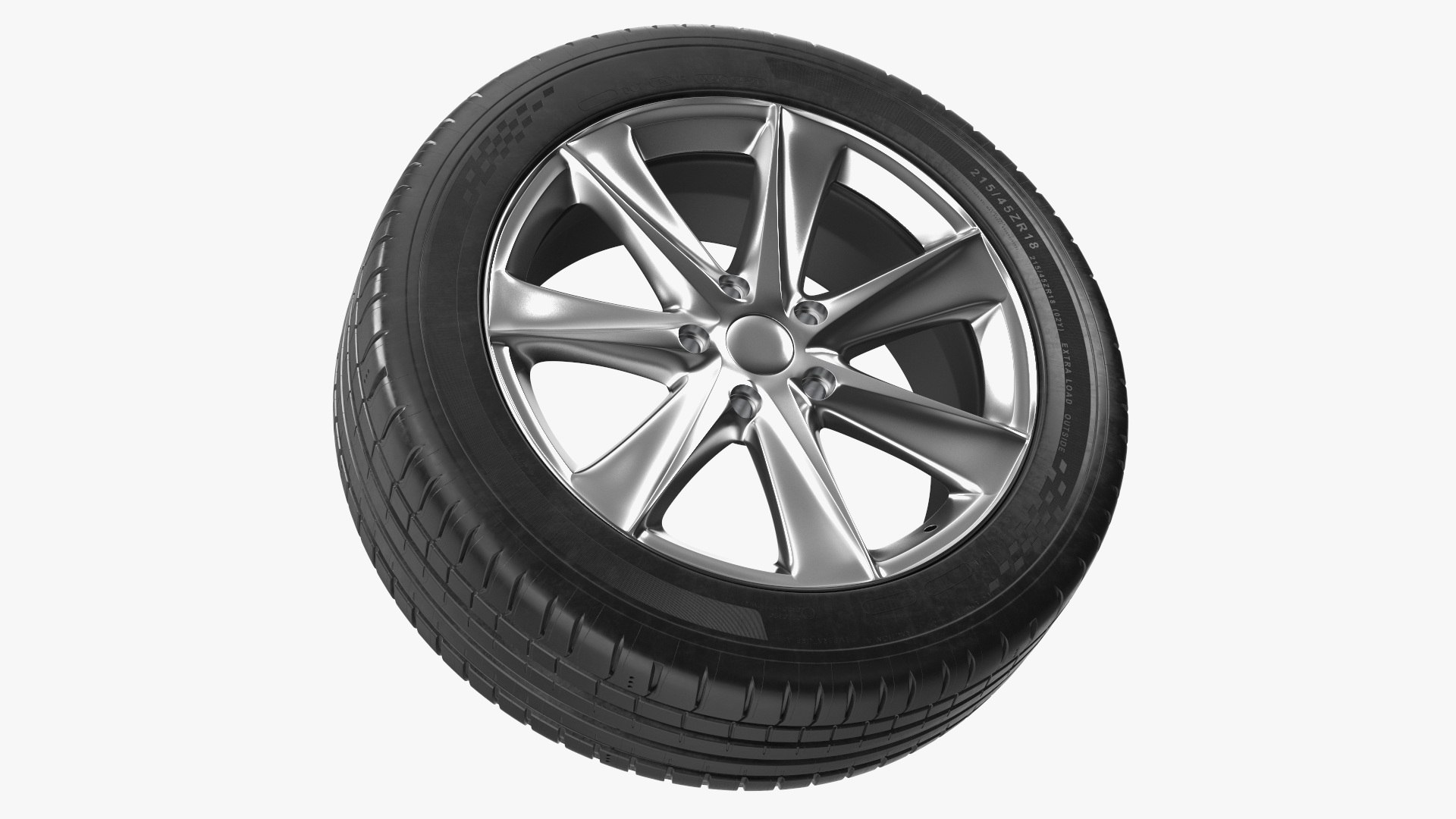 Car Wheel Rim Carrying Tire 3D model - TurboSquid 2058196