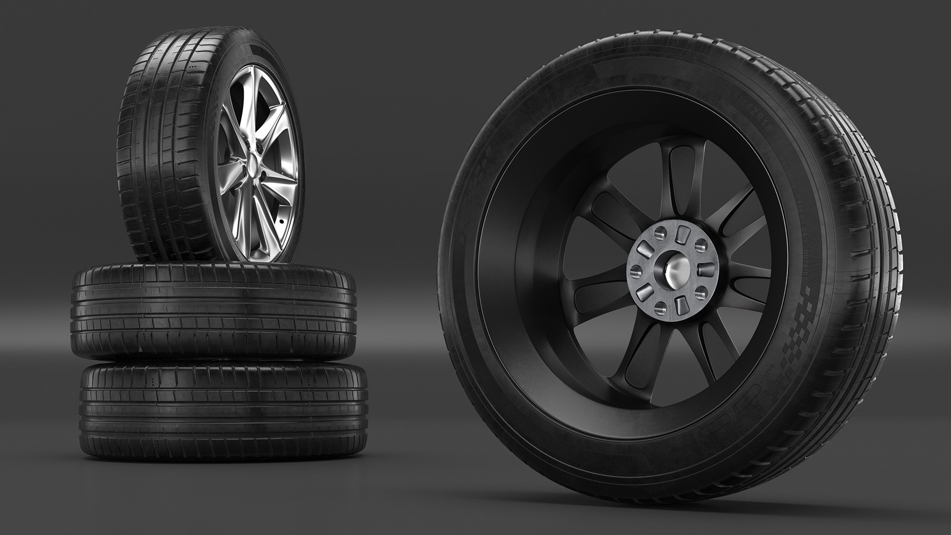 Car Wheel Rim Carrying Tire 3D Model - TurboSquid 2058196