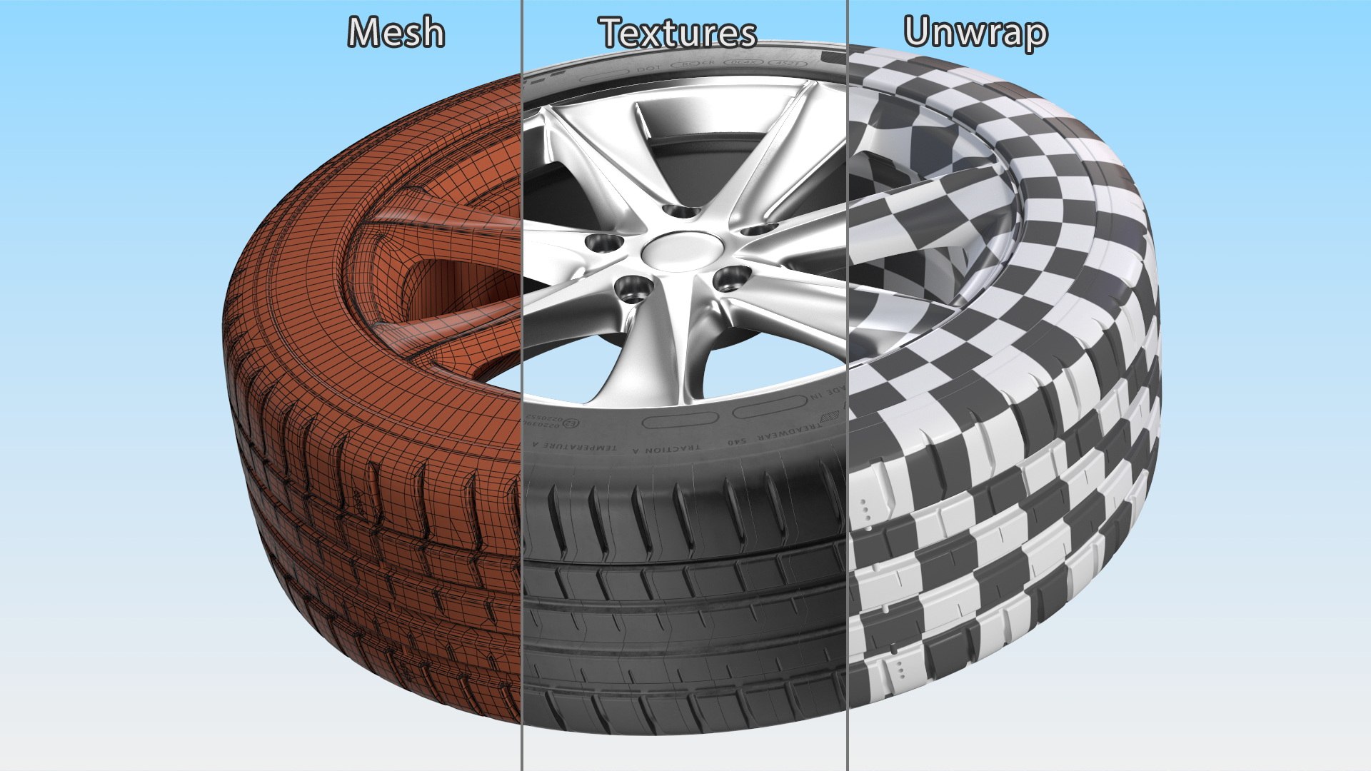 Car Wheel Rim Carrying Tire 3D model - TurboSquid 2058196