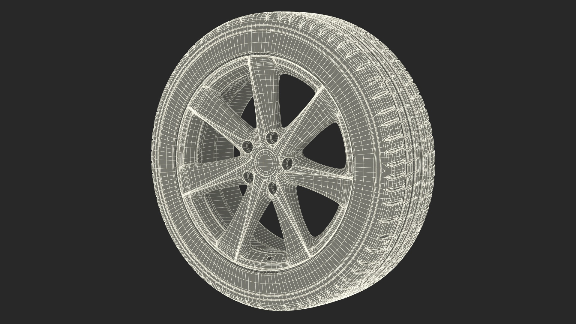 Car Wheel Rim Carrying Tire 3D Model - TurboSquid 2058196