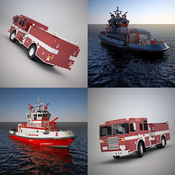 3D Fire-Boat Models | TurboSquid