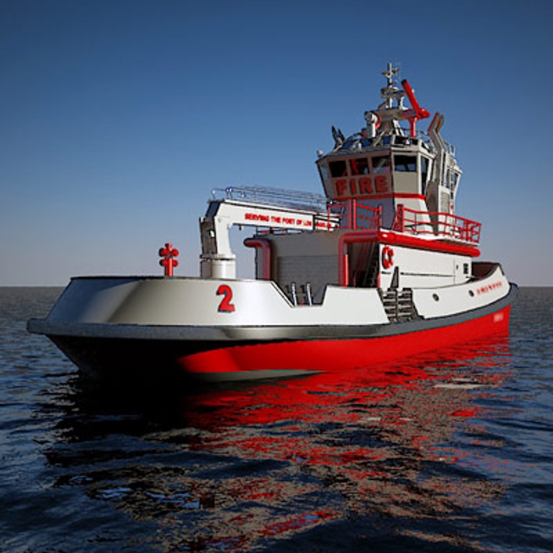 Apparatus Fireboat 3d Model