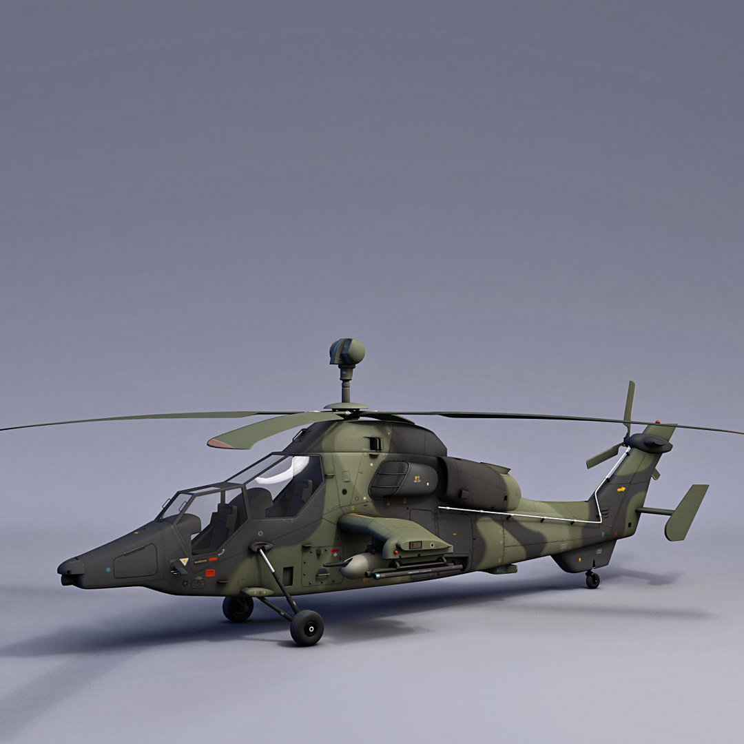 Uh Tiger Attack Helicopter 3d 3ds
