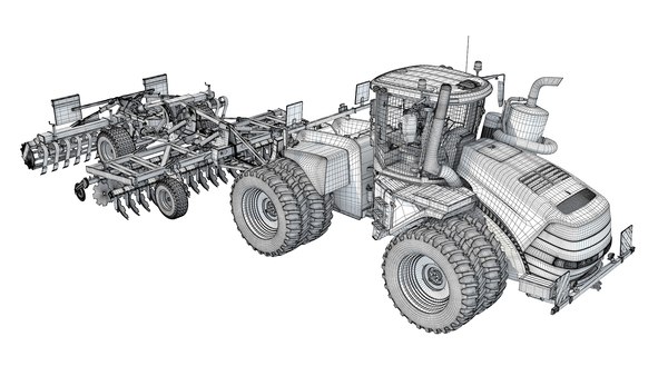 3D tractor trailed disc harrow - TurboSquid 1705719