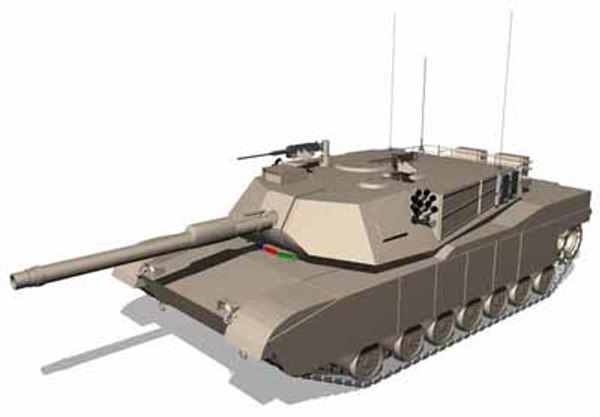3d m1a1 abrams tank model