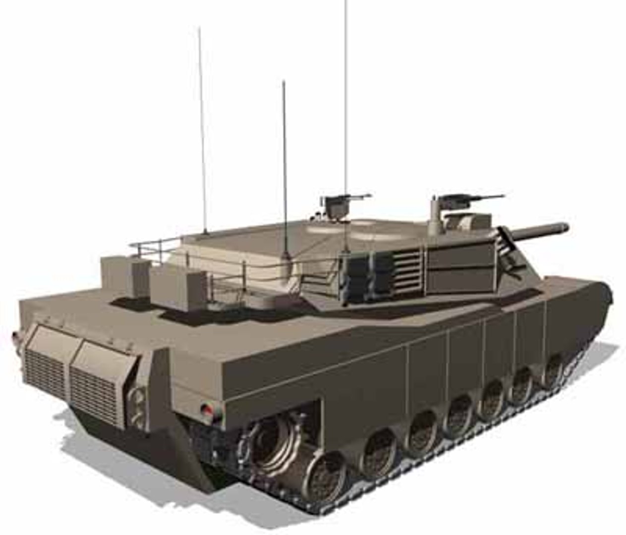 3d M1a1 Abrams Tank Model