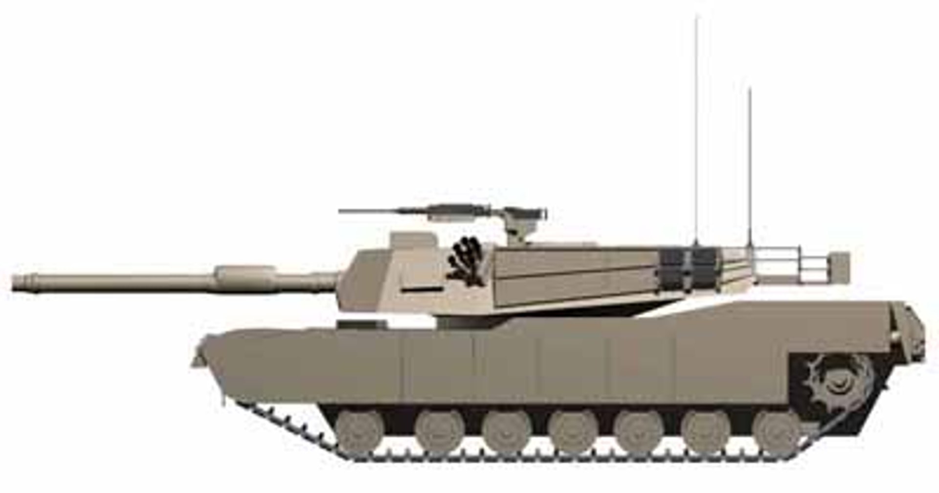 3d M1a1 Abrams Tank Model