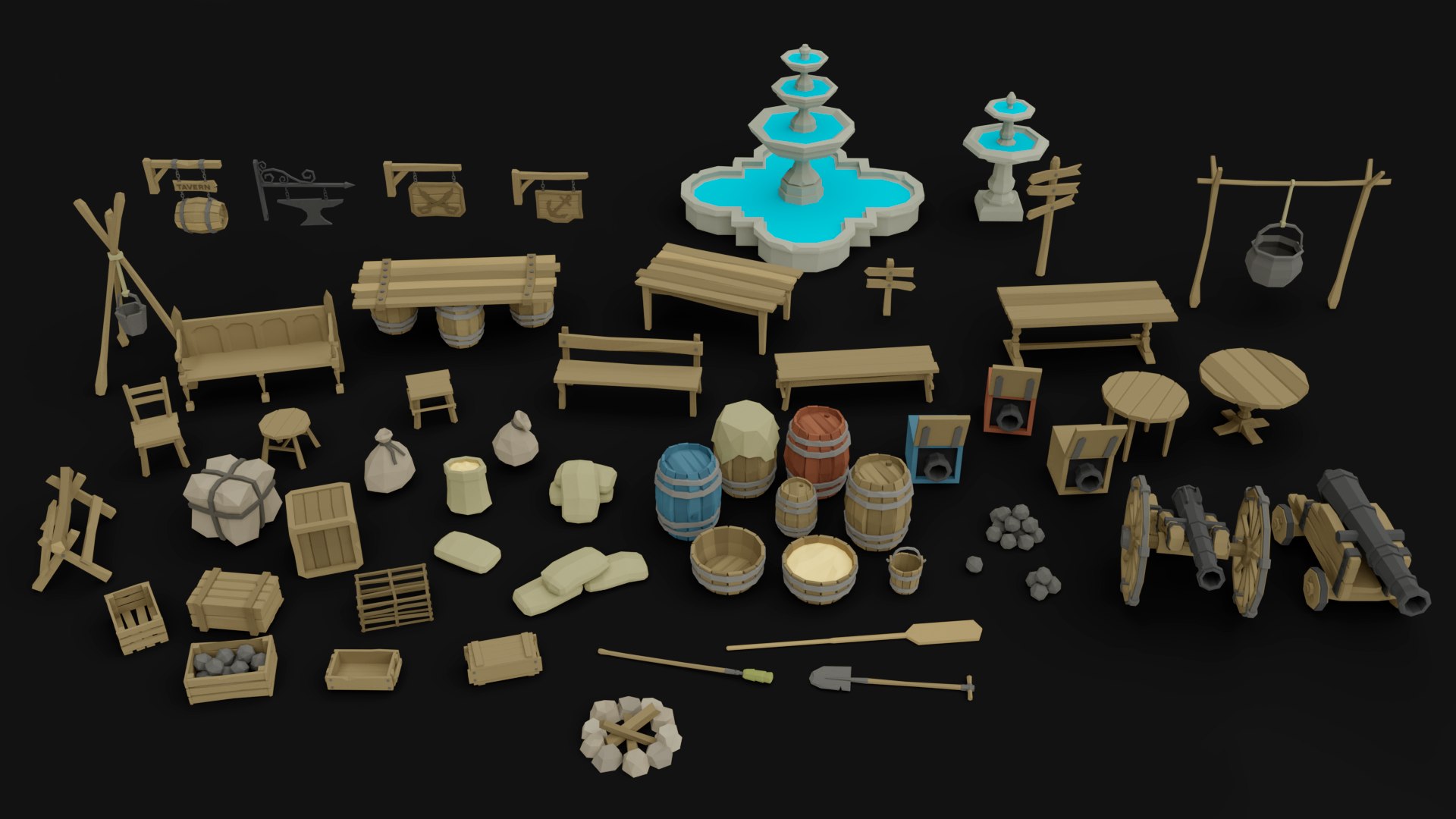 3D Pirates Low Poly Pack model - TurboSquid 1988269