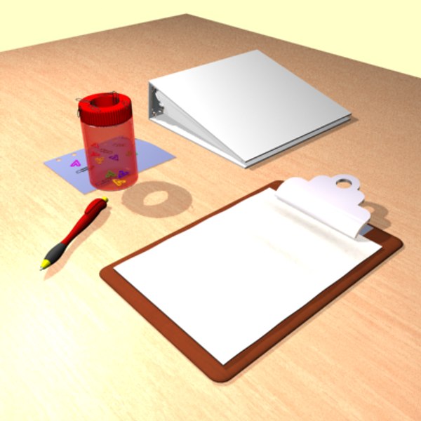 3d model stationery paperclip holder
