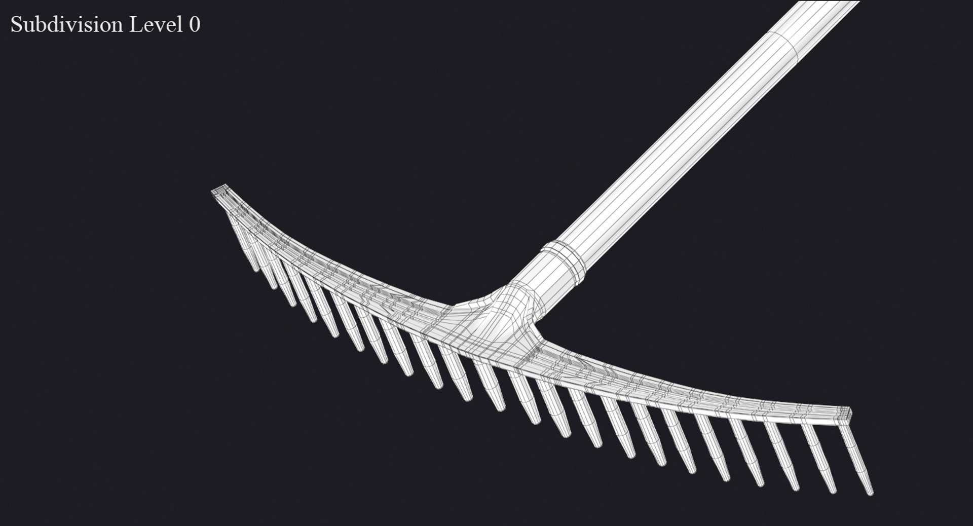 3D Plastic Rake - TurboSquid 1384614