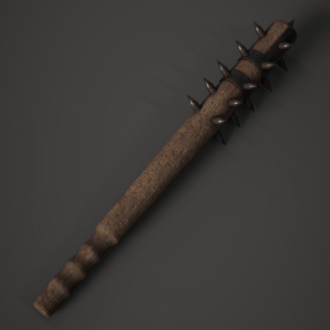 3D spiked wooden club model - TurboSquid 1234331