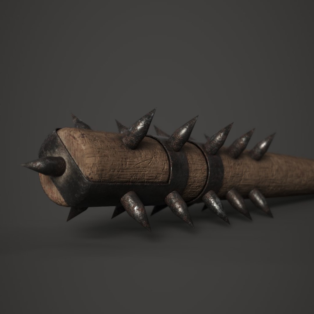 3D spiked wooden club model - TurboSquid 1234331