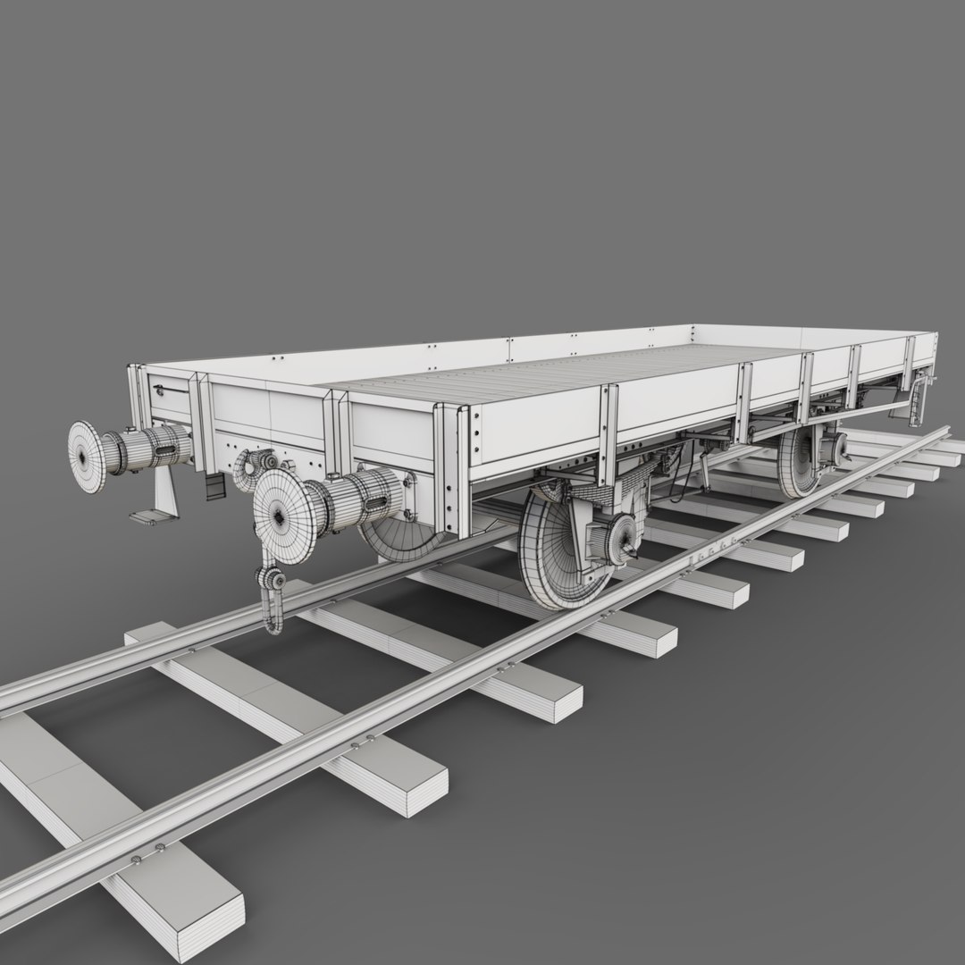 Flat Car Malissard-Taza Blanzy Mines 3D Model - TurboSquid 2281563