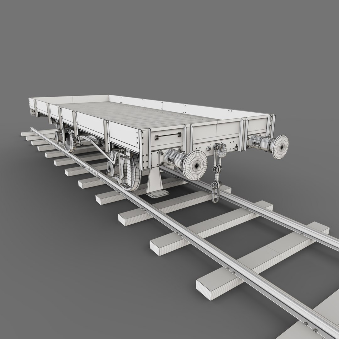 Flat Car Malissard-Taza Blanzy Mines 3D Model - TurboSquid 2281563