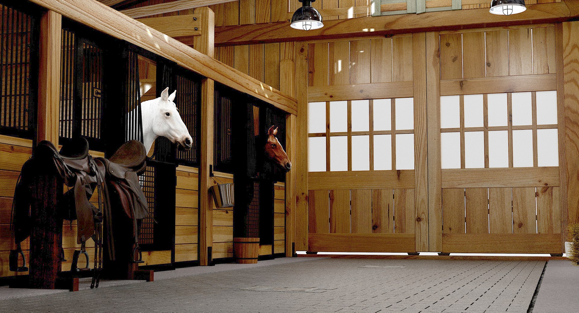 Horse Stable 3d Model