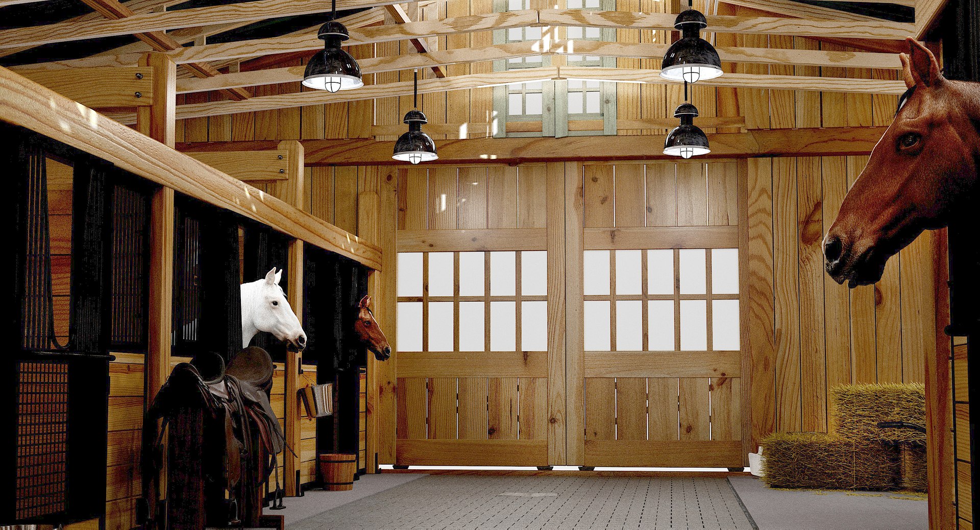 horse stable 3d model