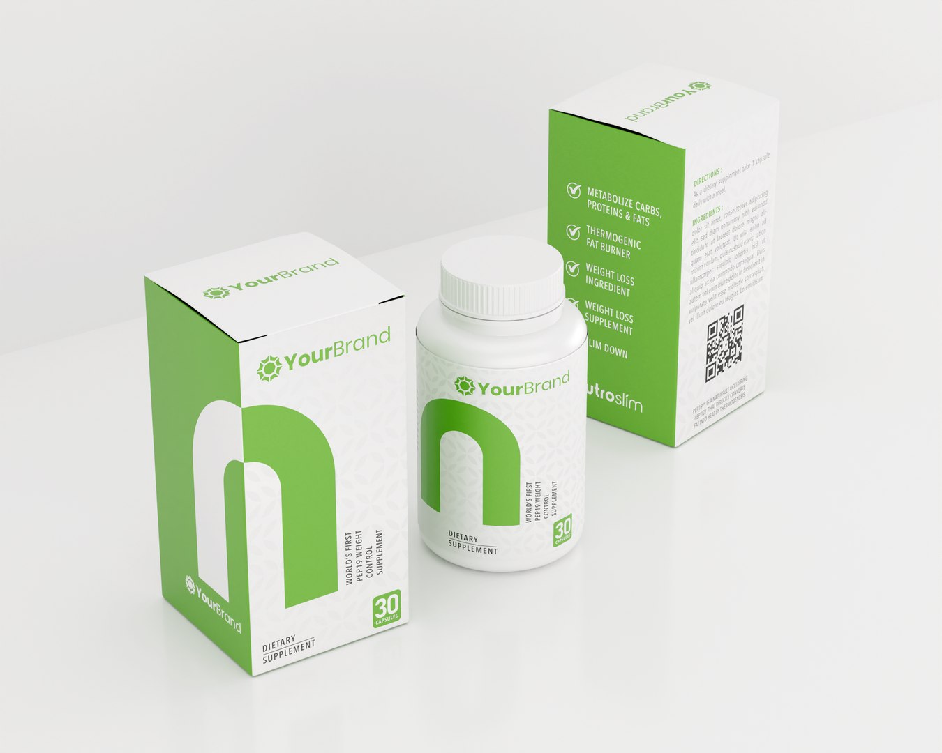 3D Supplement And Packaging Box Model - TurboSquid 2327573