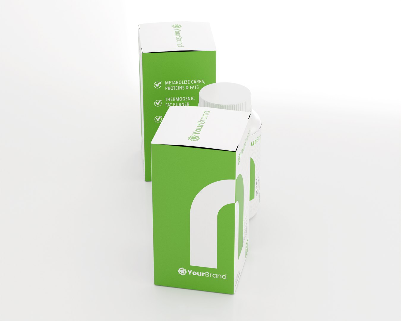 3D Supplement And Packaging Box Model - TurboSquid 2327573