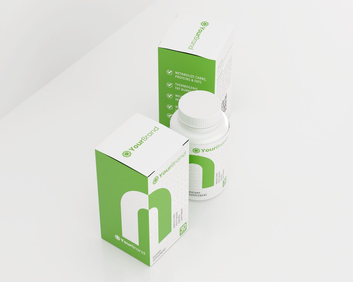 3D Supplement And Packaging Box Model - TurboSquid 2327573