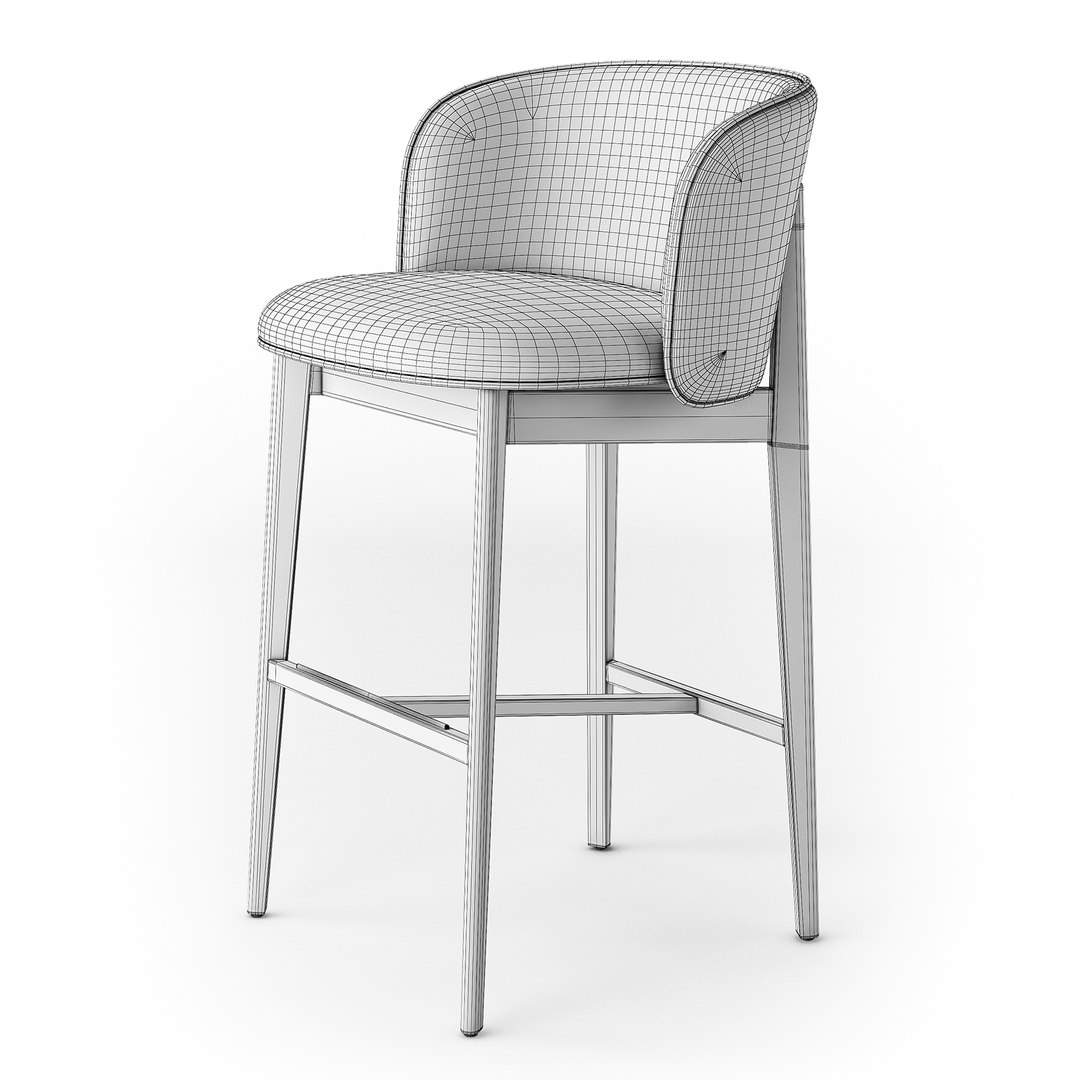 Calligaris Abrey Wood Stool 3D Model - TurboSquid 1788348