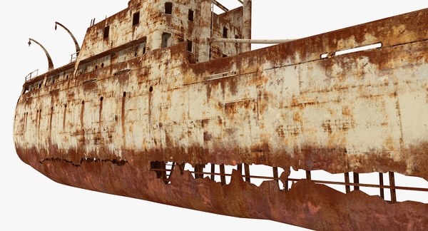 3D rusty ship wreck - TurboSquid 1408352
